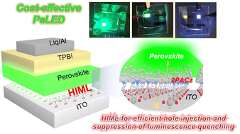 A hole injection monolayer enables cost-effective perovskite light ...