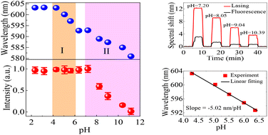 Large dynamic range dual-mode pH sensors via dye-doped ionic liquid fiber optofluidic lasers ...