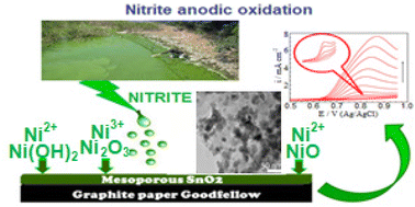 Nitrite anodic oxidation at Ni(ii)/Ni(iii)-decorated mesoporous SnO2 ...