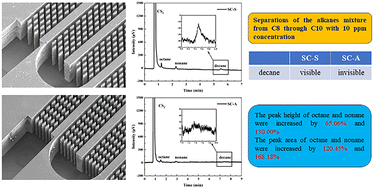 A semi-packed gas chromatographic column with staggered elliptic ...