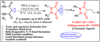 PIDA-mediated N–N bond formation to access pyrazolidine-3,5-diones: a ...