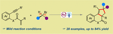 Dinuclear-gold-catalyzed cyclization of 1,7-enynes with alkyl bromides ...