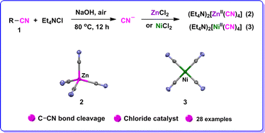 Direct transformation of nitriles to cyanide using chloride anion as ...