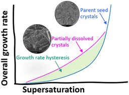 Nonclassical crystal growth and growth rate hysteresis observed during ...