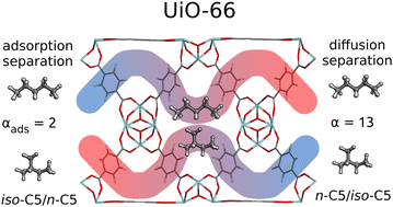 Mobility and separation of linear and branched C5 alkanes in UiO-66 (Zr ...