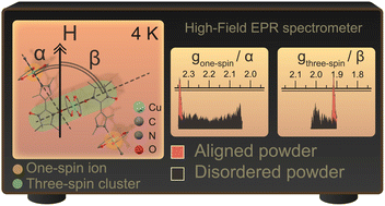 High-field EPR of copper(ii)–nitroxide compound exhibiting three-step ...