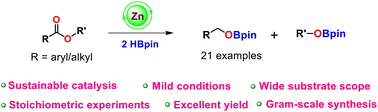 Zinc hydride catalyzed hydroboration of esters - Dalton Transactions ...