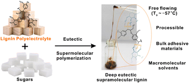 Fluidic lignin with ultra-low glass transition temperature (Tg