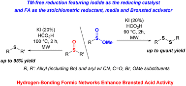 Introducing I−/formic acid as a green reagent for the reduction of ...