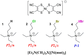 Halogen substitution effects on crystal structures and magnetic ...