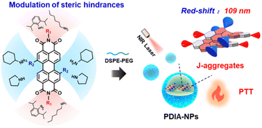 Regulating steric hindrances of perylenediimide to construct NIR ...