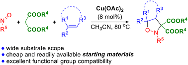 Cu(OAc)2-catalyzed three-component cycloaddition of malonates ...
