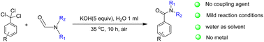 KOH-promoted cascade C–Cl bond activation and amidation of ...