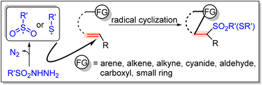 Applications of sulfonyl hydrazides in radical cyclization of alkenes ...