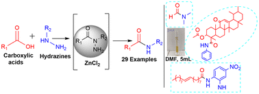 Synthesis of amides directly from carboxylic acids and hydrazines ...