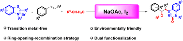 Bifunctionalization of styrene through ring-opening-recombination ...