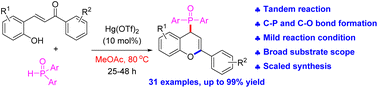 Tandem phospha-Michael addition/cyclization/dehydration of 2 ...