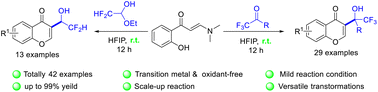 Metal-free synthesis of difluoro/trifluoromethyl carbinol-containing ...