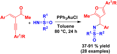 Facile synthesis of N-(α-furanyl) alkyl sulfoximines via gold catalyzed ...
