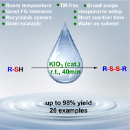 KIO3-catalyzed selective oxidation of thiols to disulfides in water under ambient conditions ...