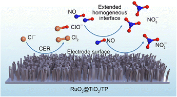 Integrating RuO2@TiO2 catalyzed electrochemical chlorine evolution with ...