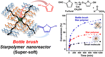 Bottle brush star block copolymer nanoreactors for efficient ...