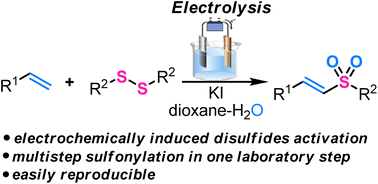 Disulfides as versatile starting reagents: effective sulfonylation of ...