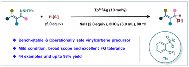 Silver-catalyzed vinylcarbene insertion into Si–H bonds with vinyl N ...