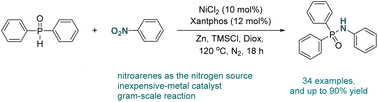 Nickel-catalyzed reductive coupling of nitroarenes and phosphine oxides ...