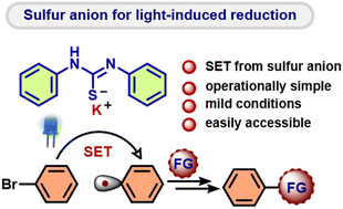 Single electron transfer catalysis by diphenylthiourea under visible ...