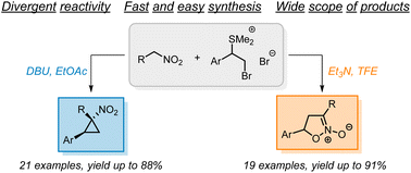 Divergent synthesis of nitrocyclopropanes and isoxazoline N-oxides from ...