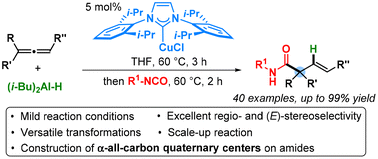Access to α-all-carbon quaternary amides through the hydroamidation of ...