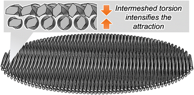 Strong attractive interaction between finite element models of twisted ...