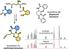 Total synthesis of (±)-auranthine confirmed its refined structure - RSC ...