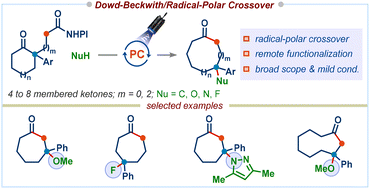 Photocatalyzed Dowd–Beckwith radical-polar crossover reaction for the ...