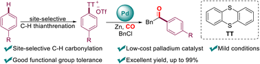 Site-selective carbonylation of arenes via C(sp2)–H thianthrenation ...
