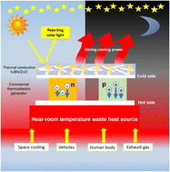 Near-room-temperature waste heat recovery through radiative cooling for ...