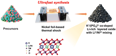 Ultrafast synthesis of cation/anion co-doped Li-rich layered oxide ...