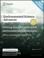 Back cover - Environmental Science: Advances (RSC Publishing)