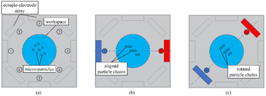 Design and optimization of an octuple-electrode array for micro-particle chain rotation via ...