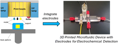 3D printed microfluidic devices with electrodes for electrochemical ...