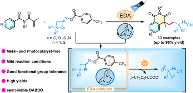 Visible-light-driven EDA complex-promoted cascade cyclization to construct 4-cyanoalkyl ...