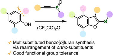 Highly substituted benzo[b]furan synthesis through substituent ...