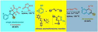 Nitroso-azomethine(ene) reaction enabled annulations of nitrosoarenes ...