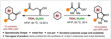 Synthesis of tetralone and indanone derivatives via cascade reductive ...