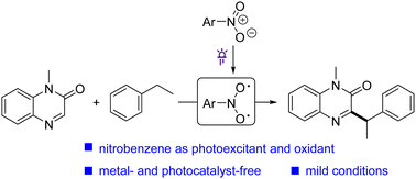 Photoexcited nitroarenes for alkylation of quinoxalin-2(1H)-ones ...