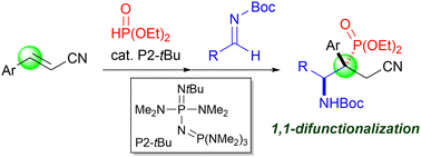 Phosphazene base-catalyzed telescopic three-component reaction ...
