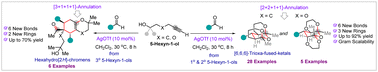 AgOTf-catalyzed cascade annulation of 5-hexyn-1-ols and aldehydes ...