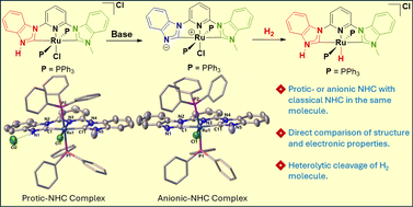 Protic- or anionic-NHCs with a classical-NHC in a single [Ru(CNC)(PPh3)2Cl]Cl pincer complex ...