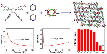 A 2-fold interpenetrating 3D pillar-layered MOF for the gas separation ...